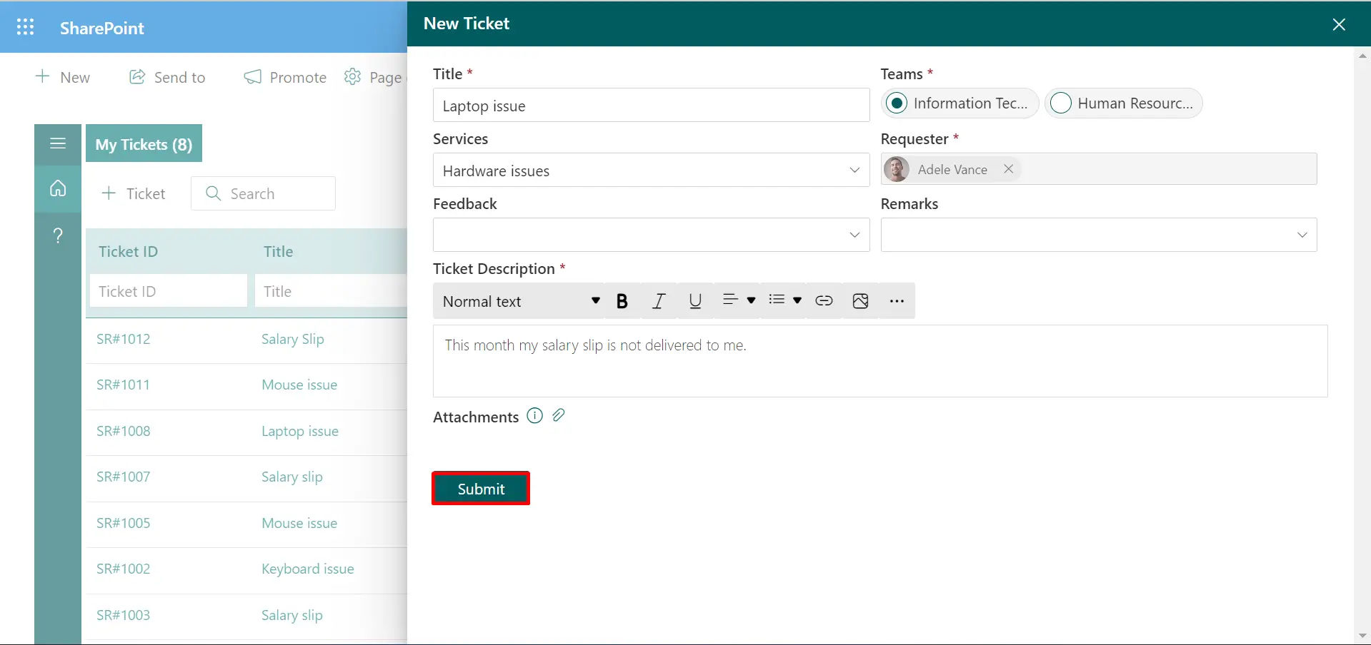 Create a SharePoint Ticketing System in 2025 - Helpdesk 365